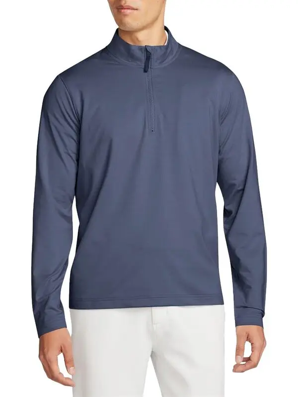 Nike Dri-fit Half Zip Golf Top - Midnight Navy/ White