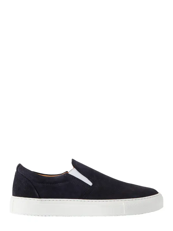 Mr P. Larry Suede Slip-on Sneakers - Blue