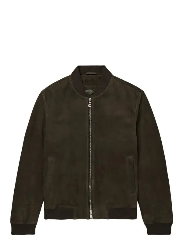 Mr P. Suede Bomber Jacket - Brown