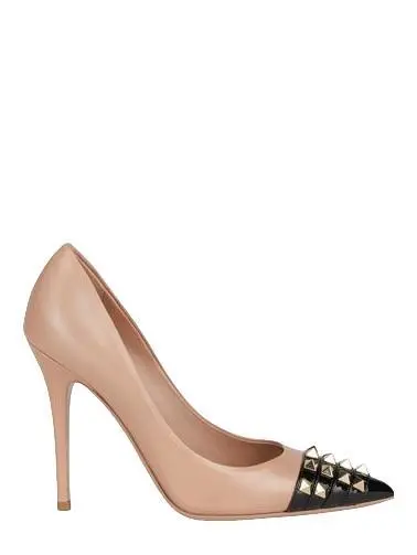 Valentino Garavani Studded Leather Pumps - Beige