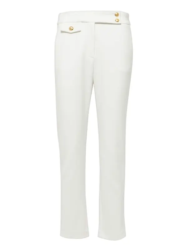 Veronica Beard Renzo Mid-rise Cropped Slim Pants - White