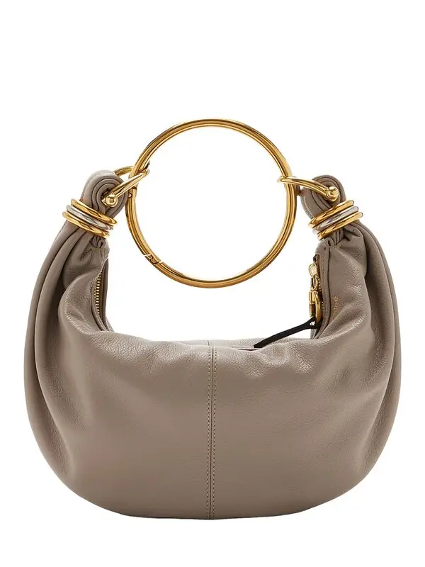 Chloé Bracelet-handle Leather Shoulder Bag - Grey