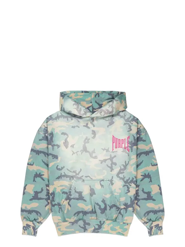 PURPLE BRAND Faded Camo Hoodie - Blue