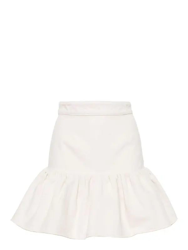 Patou Ruffled Mini Skirt - Neutrals