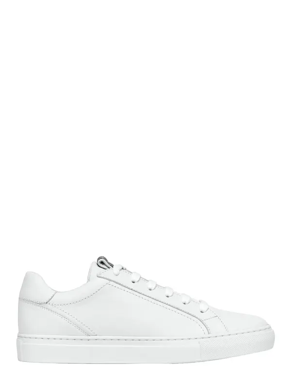 Brunello Cucinelli Monili-embellished Leather Sneakers - White