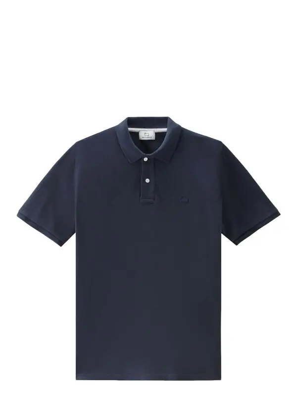 Woolrich Logo-embroidered Polo Shirt - Blue
