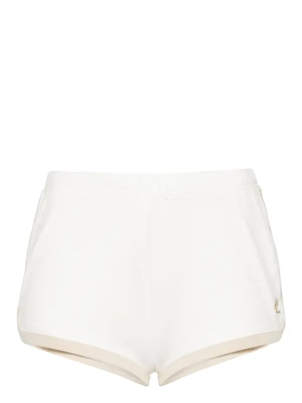 COURREGES Logo-patch Cotton Shorts - White