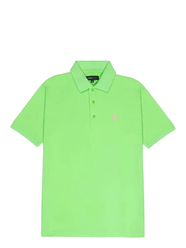 PURPLE BRAND Logo-print Polo Shirt - Green