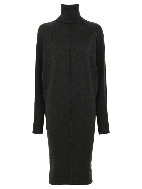 Saint Laurent Knitted Midi Dress - Grey