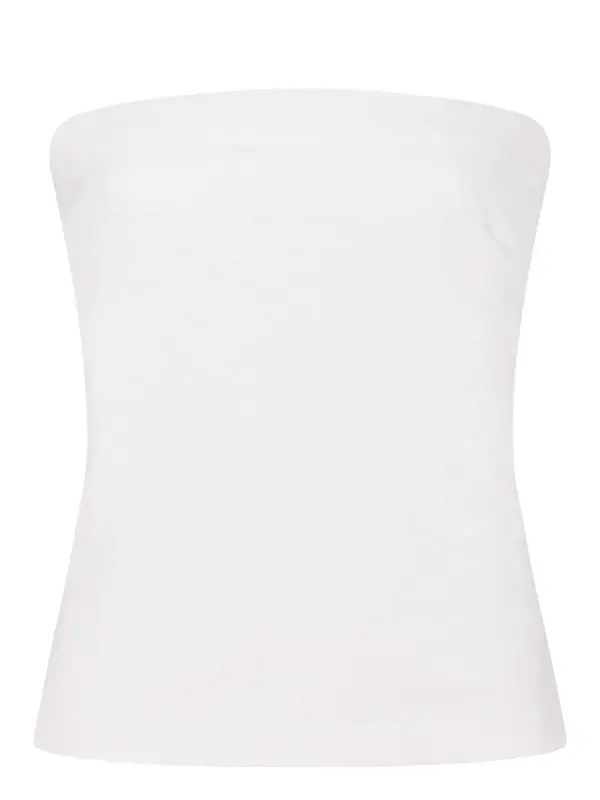 Rosetta Getty Strapless Jersey Top - White