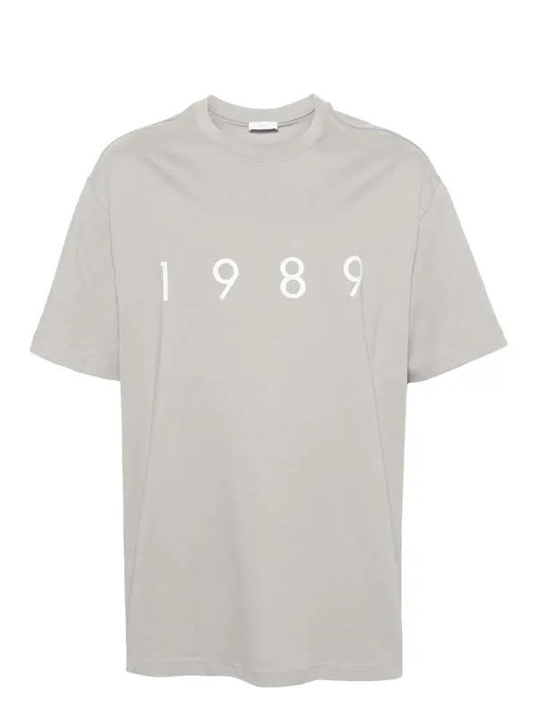 1989 STUDIO Logo-print Cotton T-shirt - Grey