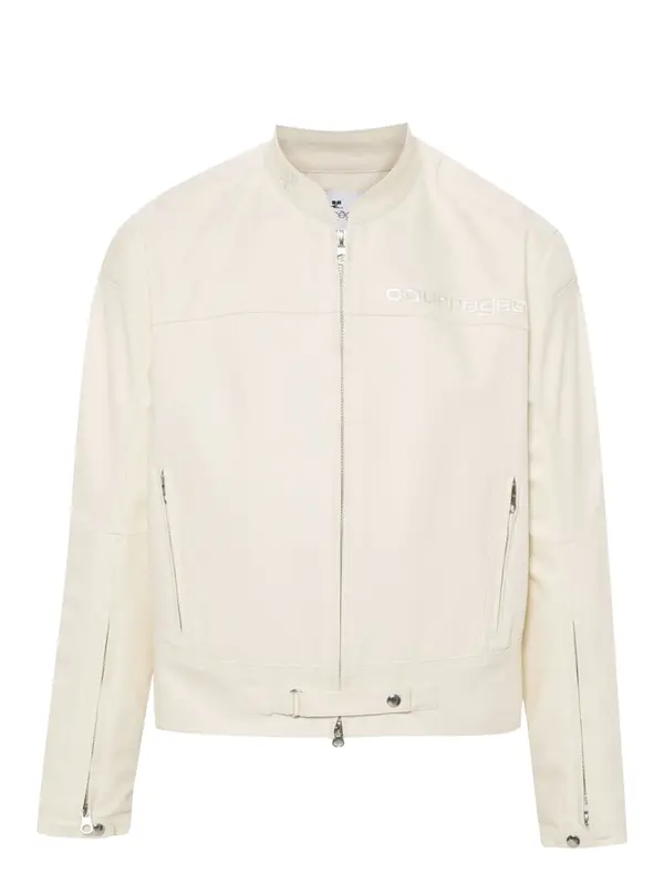 COURREGES Embroidered-logo Jacket - Neutrals