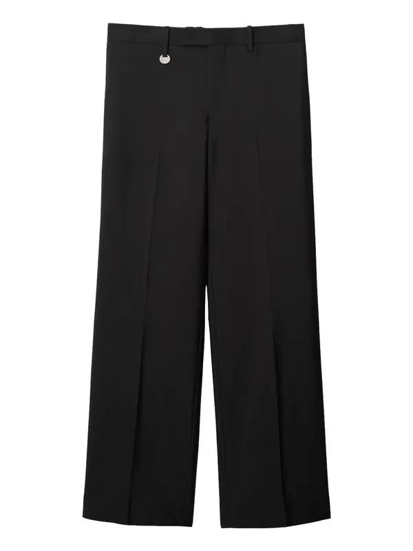 Burberry Straight-leg Wool-blend Trousers - Black