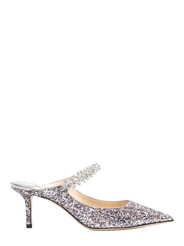 JIMMY CHOO Bling Glittery Mules - Pink