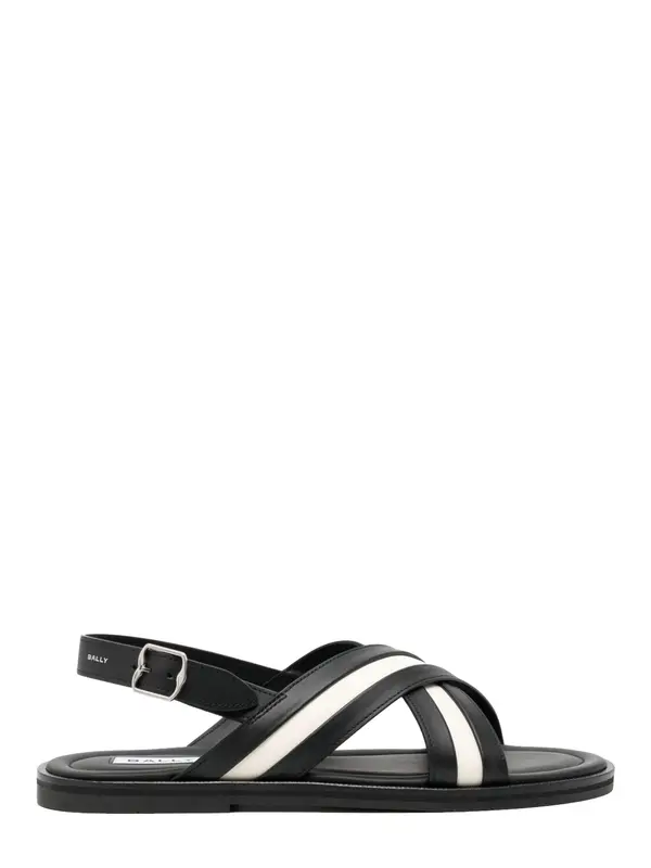 Bally Glide Leather Sandals - Black