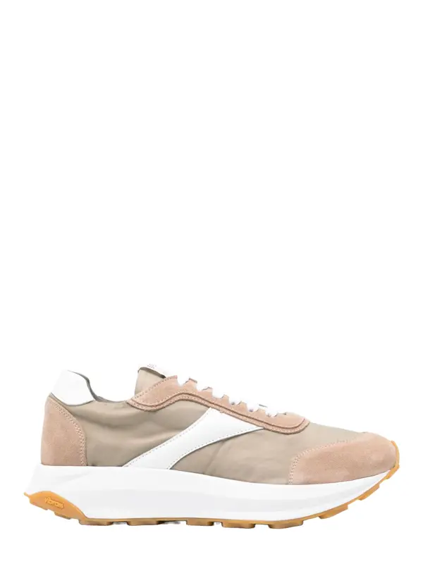 Corneliani Panelled Lace-up Sneakers - Neutrals