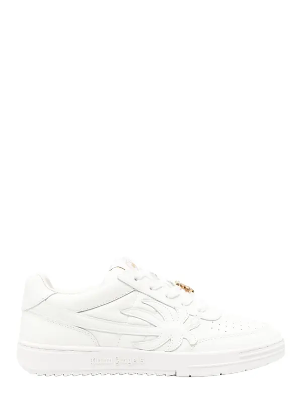 Palm Angels Palm Beach University Leather Sneakers - Neutrals