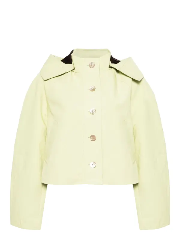 Ulla Johnson Hooded Cropped Jacket - Green