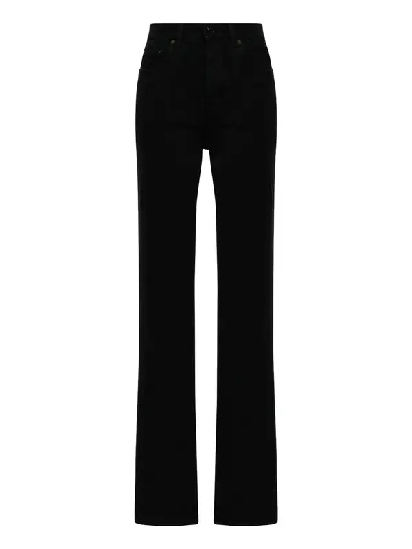 Saint Laurent High-rise Straight Jeans - Black