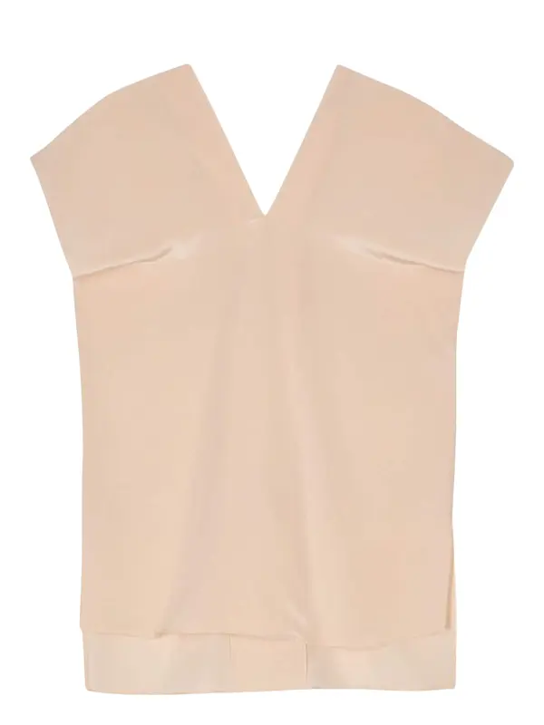 Aspesi V-neck Silk Blouse - Neutrals