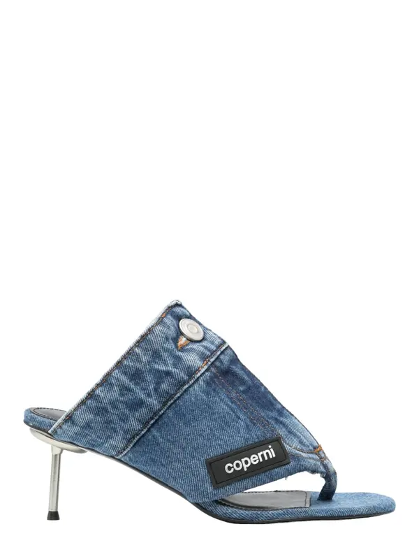 Coperni 70mm Denim Sandals - Blue