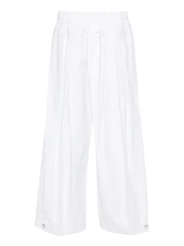 JIL SANDER Pleated Palazzo Pants - White