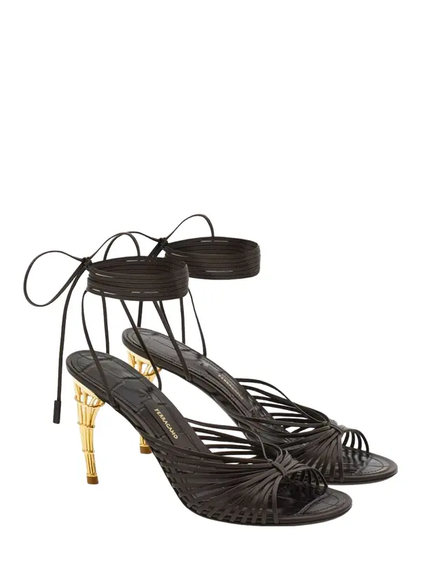 FERRAGAMO Cage Heel Sandals - Brown