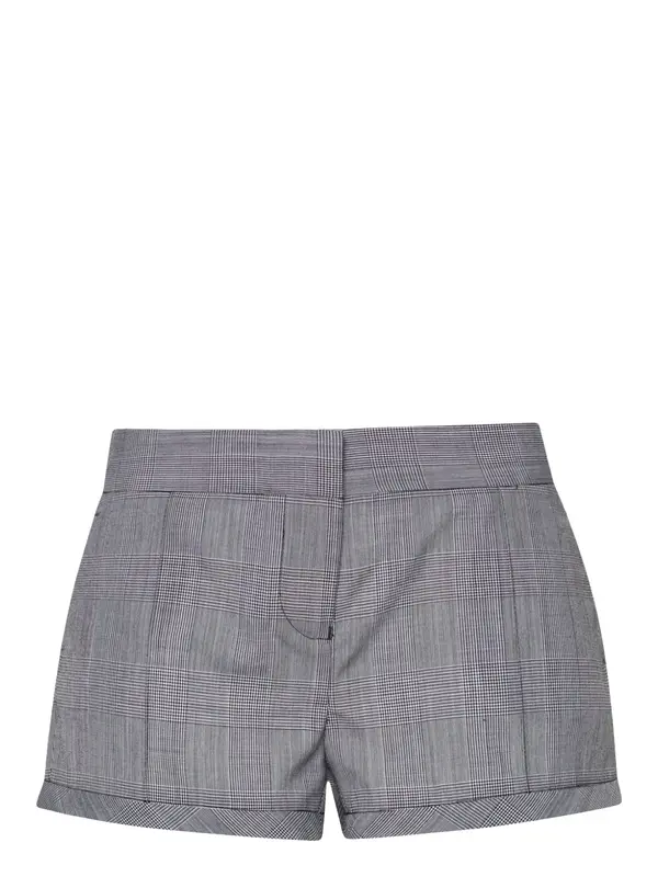 Coperni Tailored Plaid Wool Shorts - Black