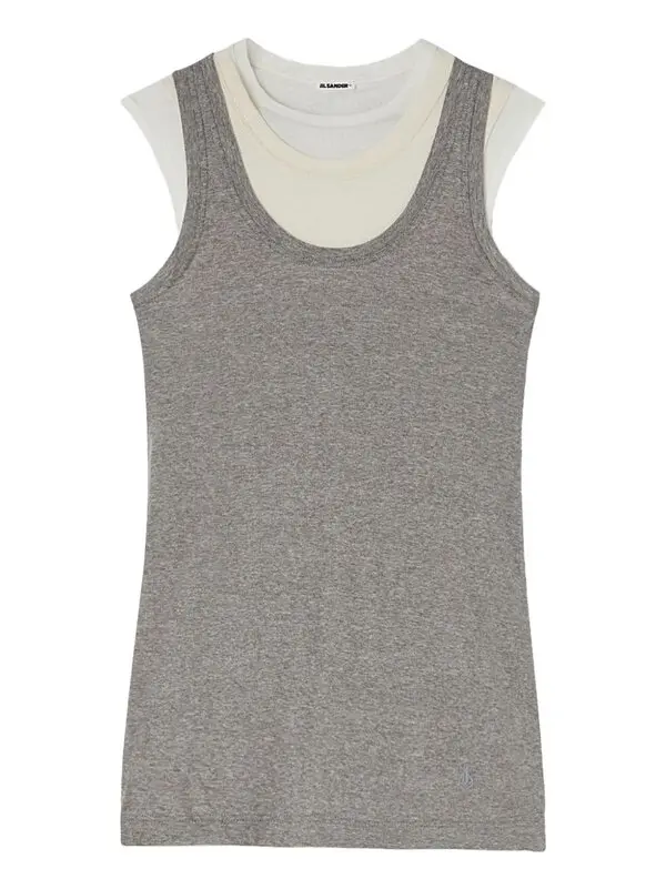 JIL SANDER Layered Tank Top - Grey
