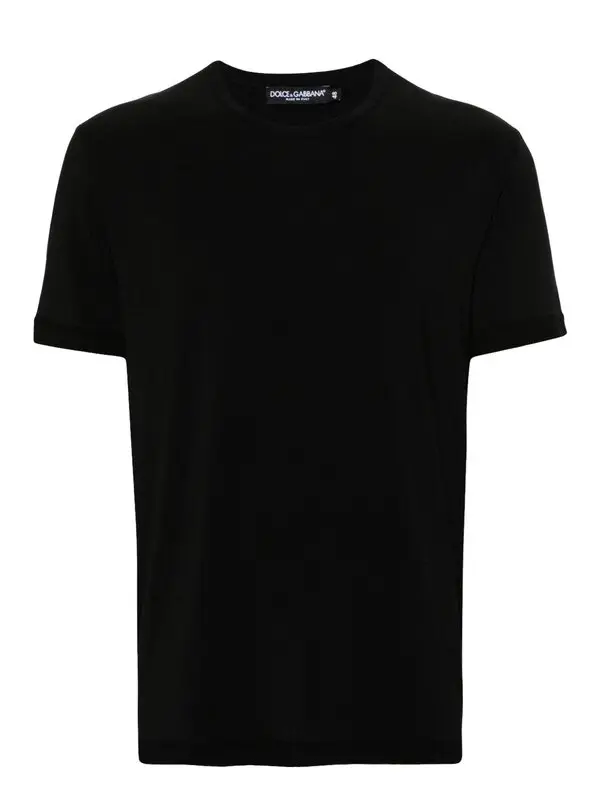 Dolce & Gabbana Crew-neck Short-sleeve T-shirt - Black