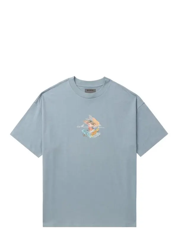 MUSIUM DIV. Logo-print Cotton T-shirt - Blue