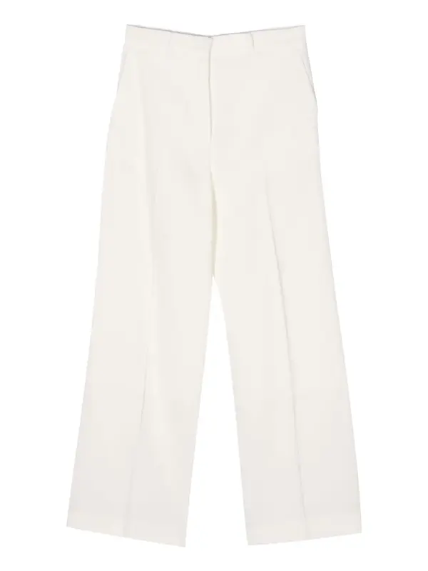 LANVIN Mid-rise Straight-leg Trousers - White