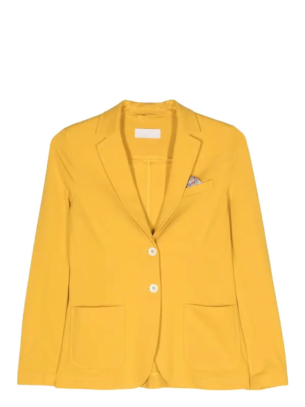 CIRCOLO 1901 Piqué Single-breasted Blazer - Yellow