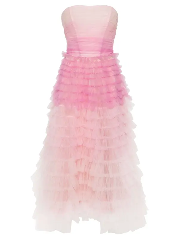 ANA RADU Gradient-effect Tulle Dress - Pink