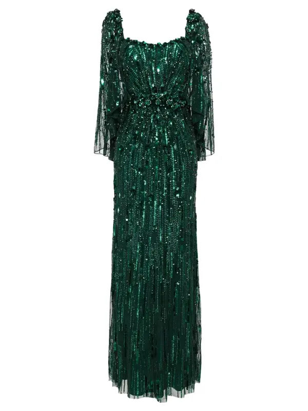 Jenny Packham Brightstar Sequin-embellished Gown - Green