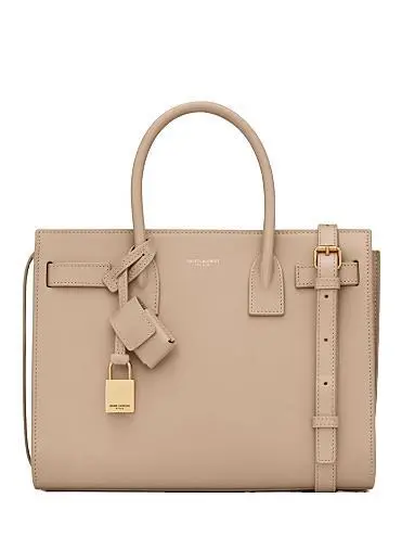 Saint Laurent Sac De Jour Baby - Dark Beige Smooth Leather/gold