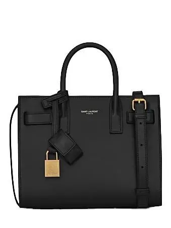 Saint Laurent Sac De Jour Smooth Leather Tote Bag - Black Smooth Leather/gold