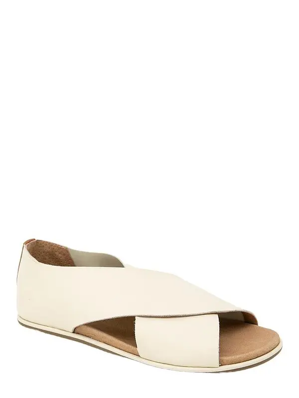 KENNETH COLE Laniey Crisscross Sandals - Stone Leather