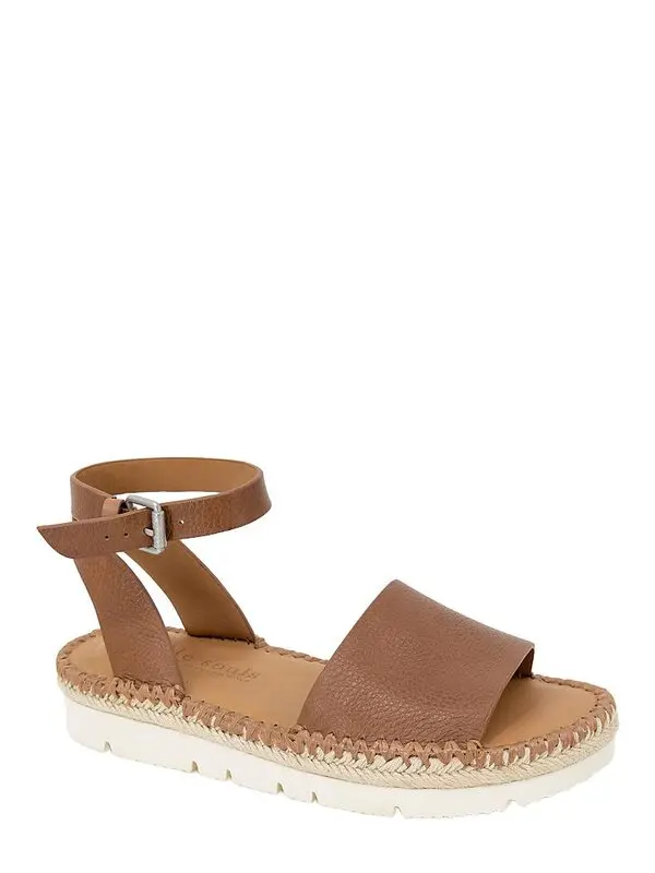 KENNETH COLE Lucille Platform Sandals - Luggage Leather