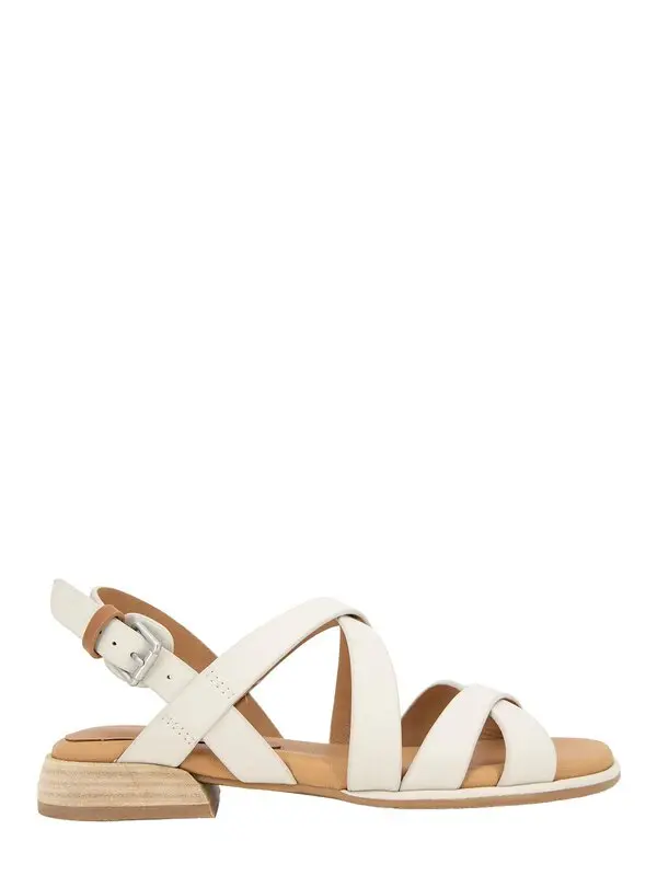 KENNETH COLE Helen Strappy Slingback Sandals - Stone Leather