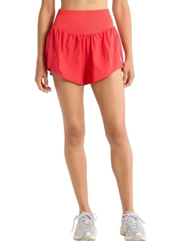 Free People Carpe Diem Water-resistant Shorts - Grapefruit
