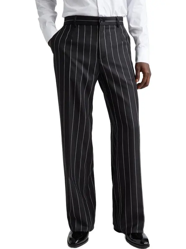 Dolce & Gabbana Pinstripe Wool Trousers - Rigato