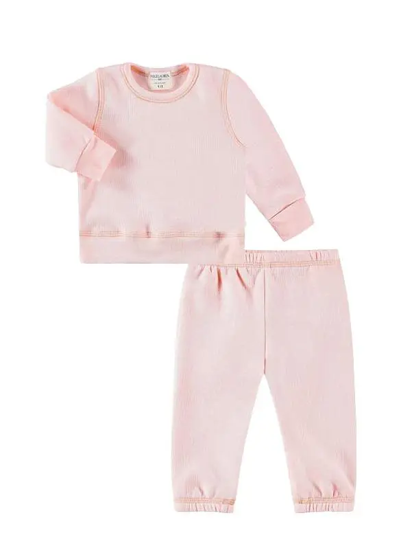 PAIGELAUREN Fleece Lounge Set - Pink
