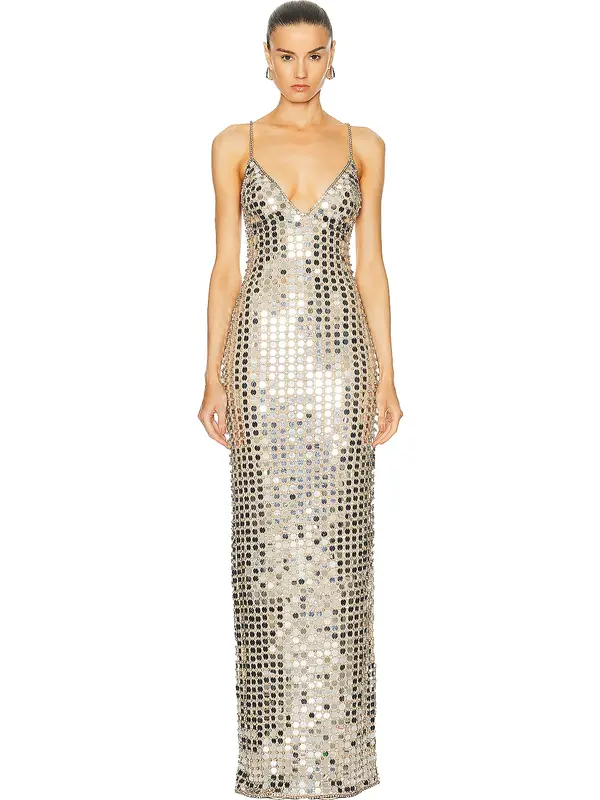 Retrofete Perri Sequin Embellished Dress - Champagne Dust