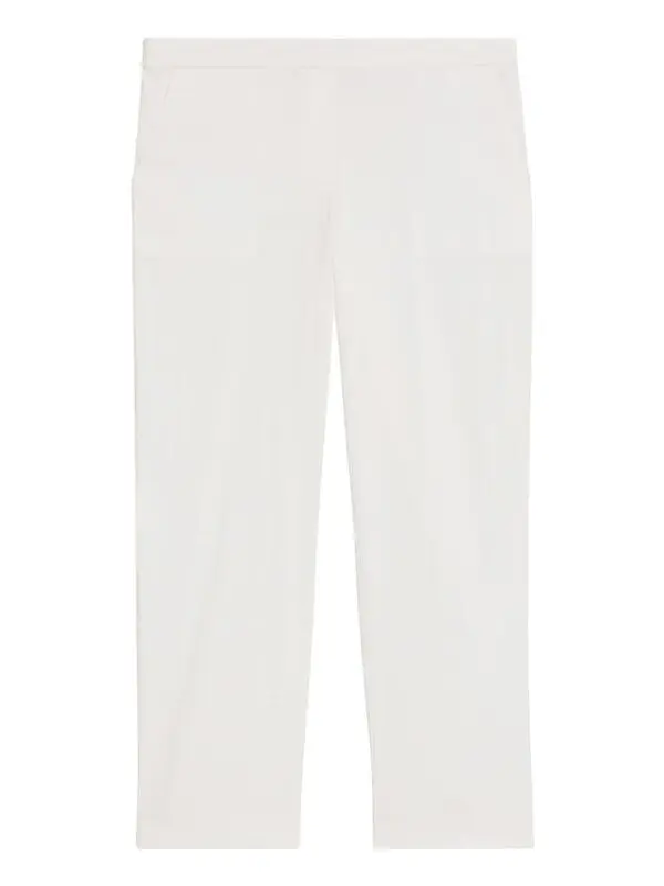Theory Treeca Pull-on Cropped Pants - White