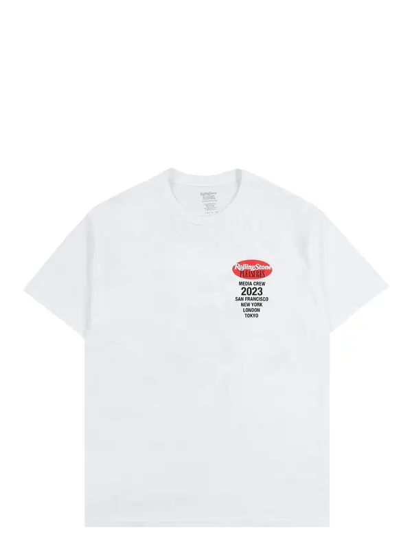 PLEASURES Rolling Stone T-shirt - White