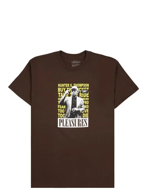 PLEASURES No Smoking T-shirt - Brown
