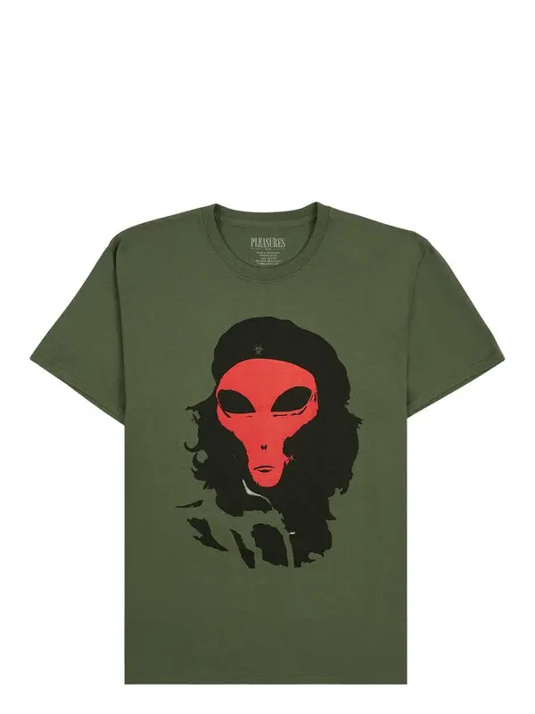 PLEASURES Alien Graphic T-shirt - Green