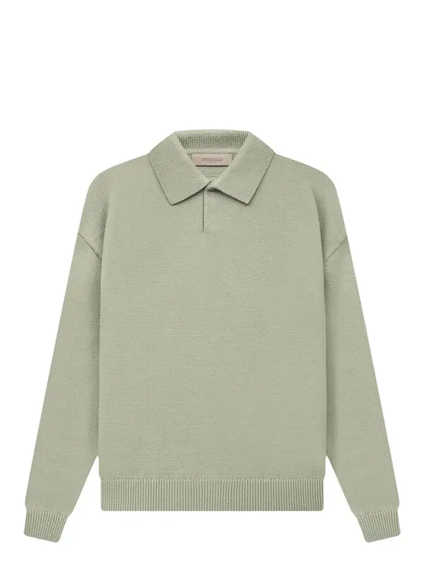 Fear Of God Knit Long-sleeve Polo - Green