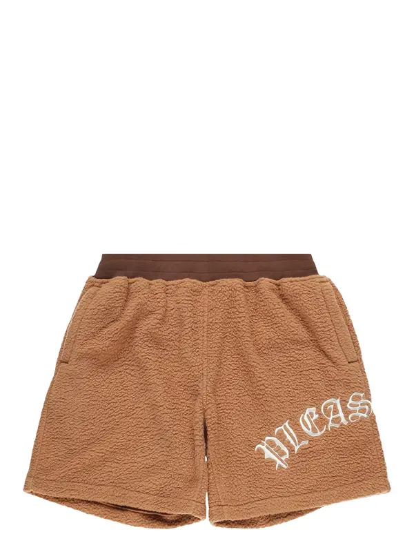 PLEASURES Mars Sherpa Shorts - Brown